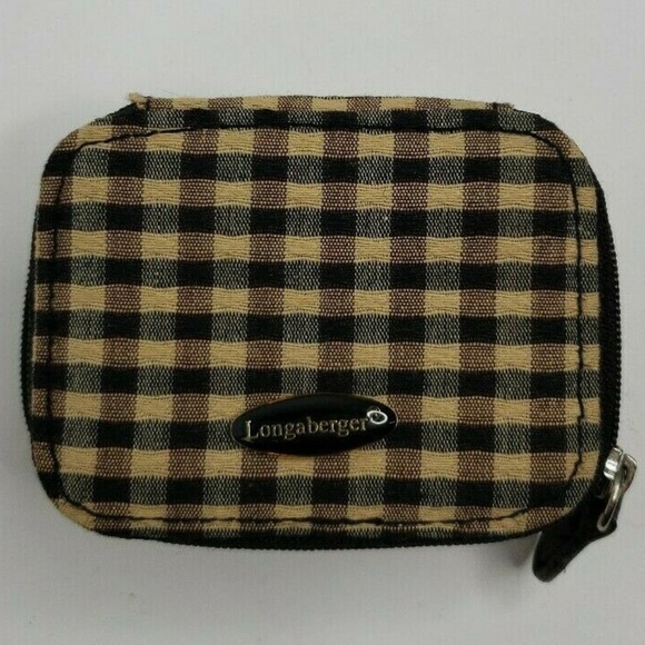 Longaberger | Bags | 33 Longaberger Check Small Fabric Wallet | Poshmark